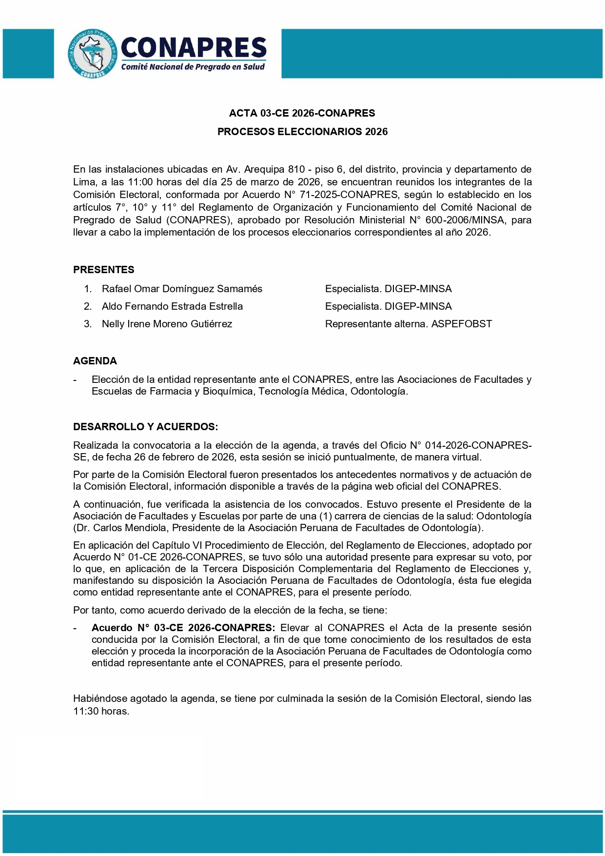 CONAPRES: Comité Nacional de Pregrado en Salud