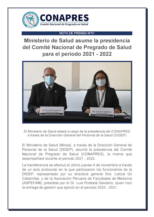 CONAPRES: Comité Nacional de Pregrado en Salud